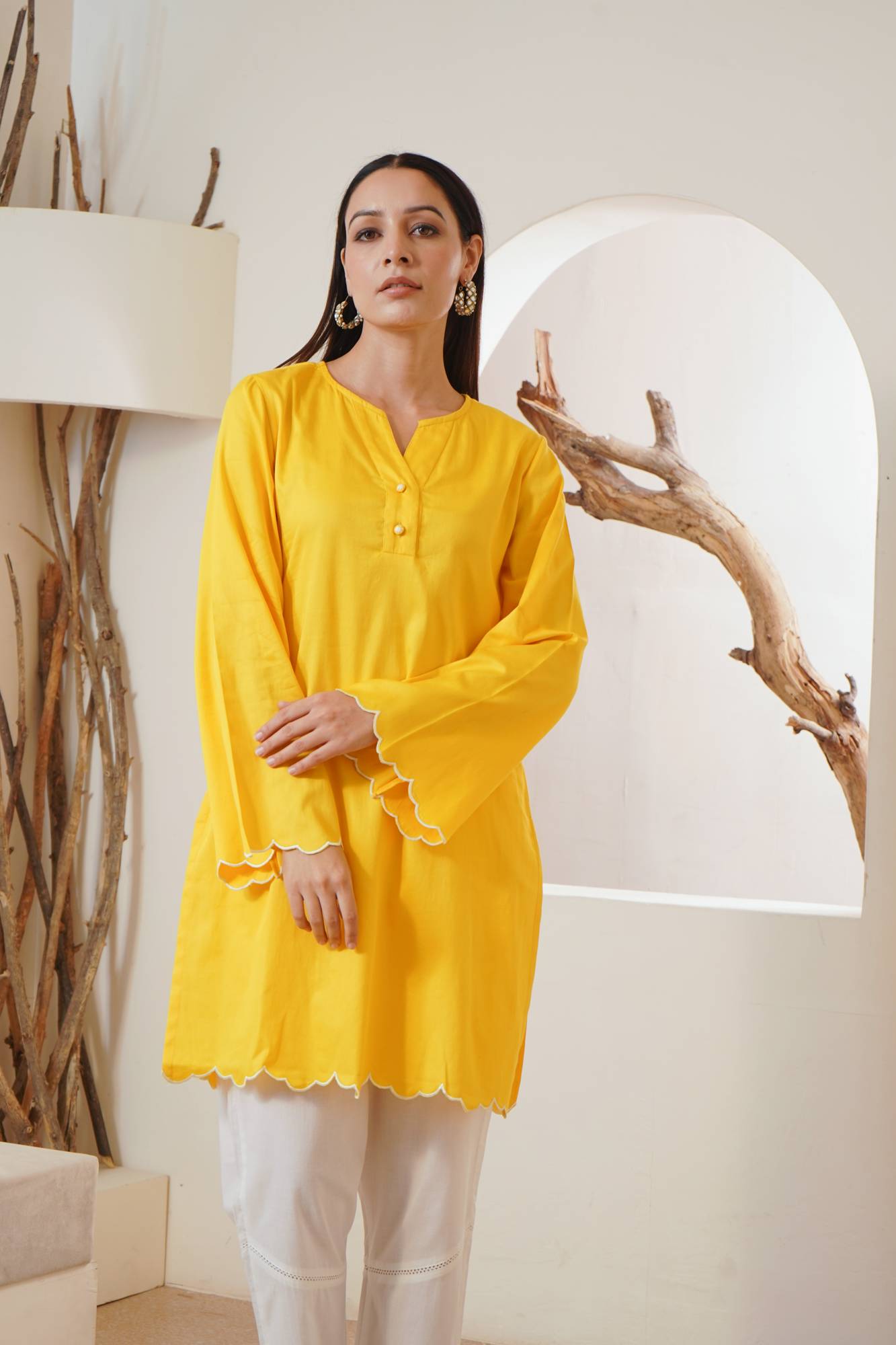 Shop Coord sets Online India | Sunshine Scallop Coord Set | Nero India